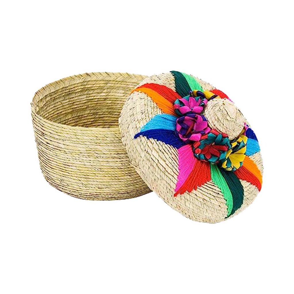 Tortillero Artesanal De Palma Arcoíris - Bodega Latina